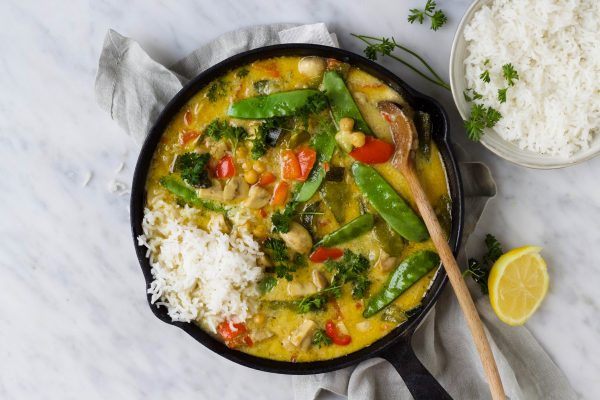 Thaise groene groentecurry met kikkererwten - Feelgoodbyfood